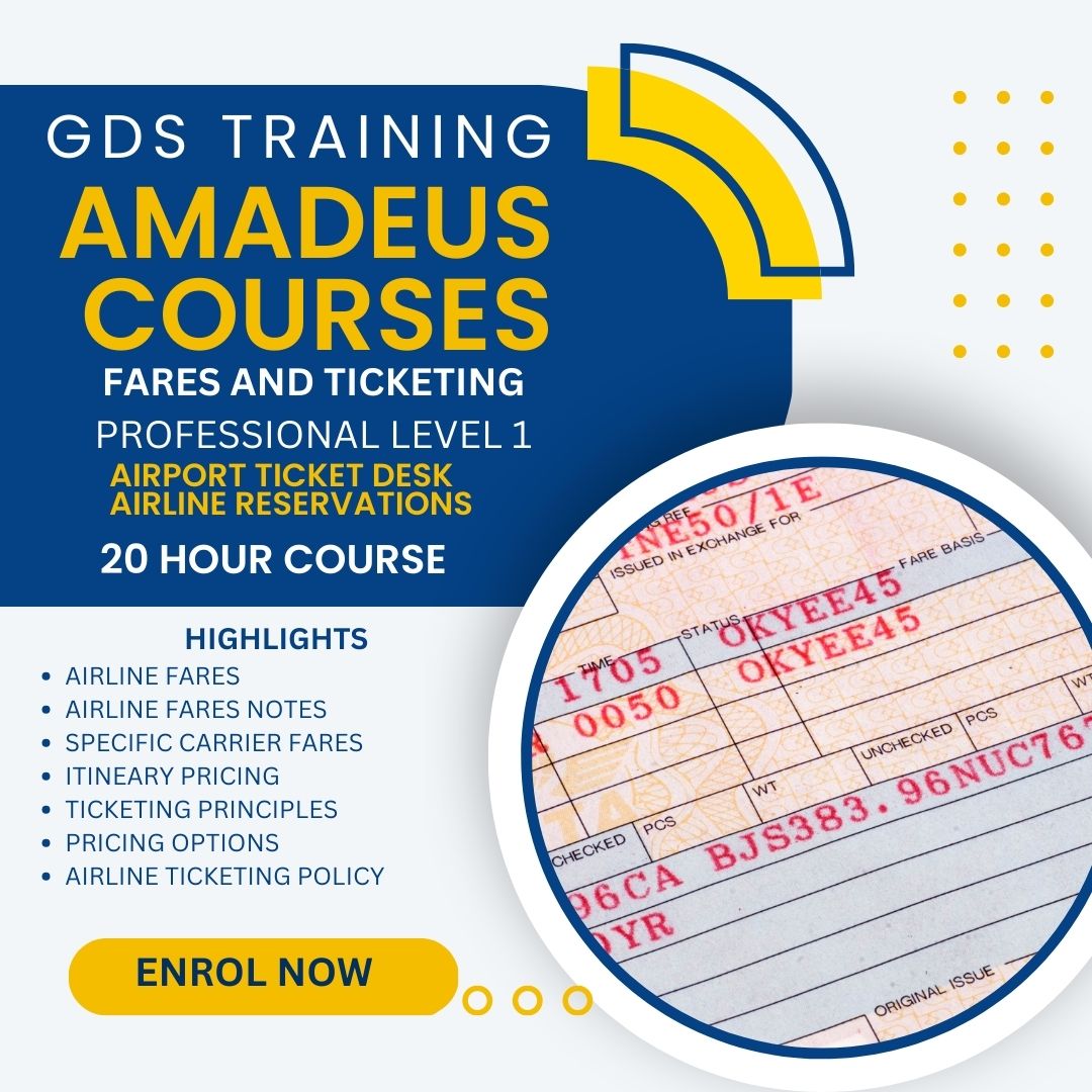 GDS Fares & Ticketing - AMADEUS – Exodus Travel Training & Recruitment