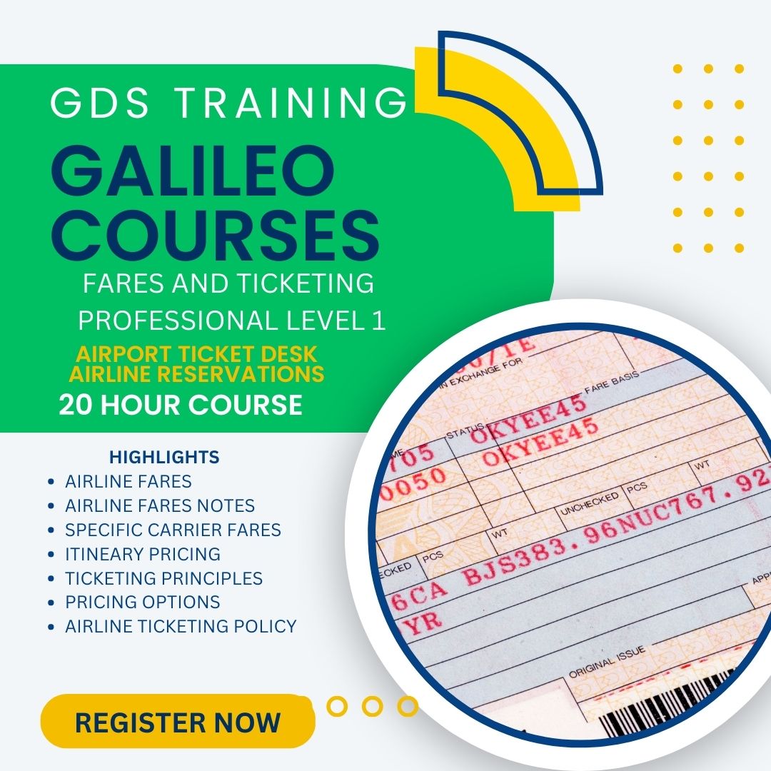 GDS Fares and Ticketing Level 1 – Exodus Travel Training & Recruitment